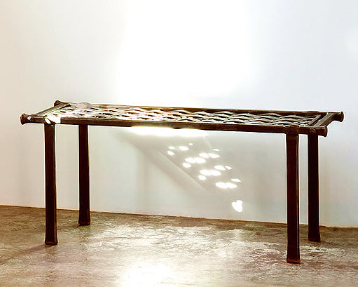 Woven Iron Bench | Iron Forged – Christopher Thomson Ironworks